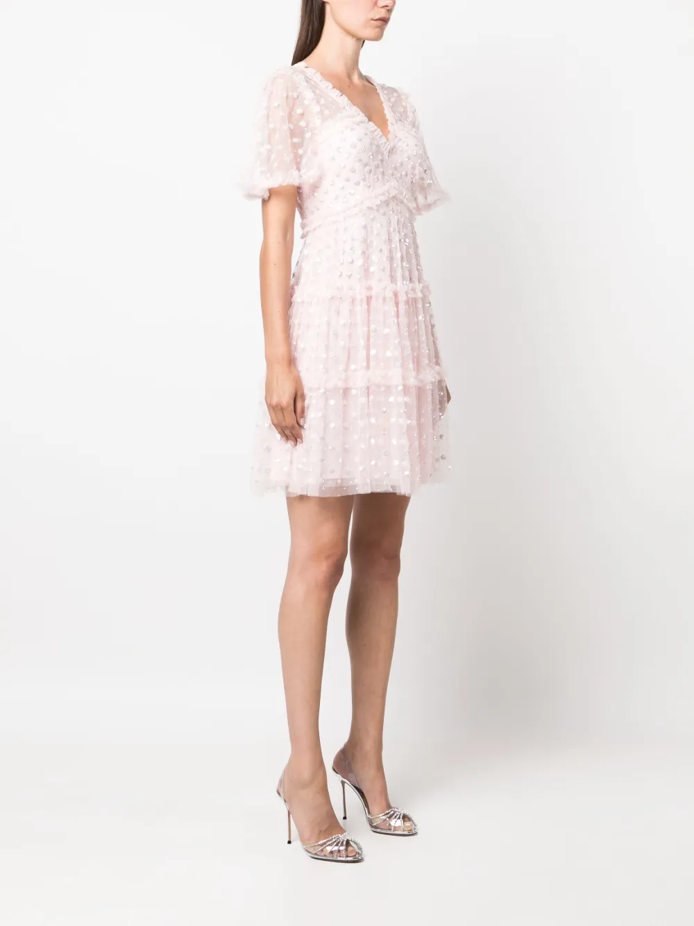 Needle & Thread Vestido Corto Thea | Rosado | FARFETCH MX