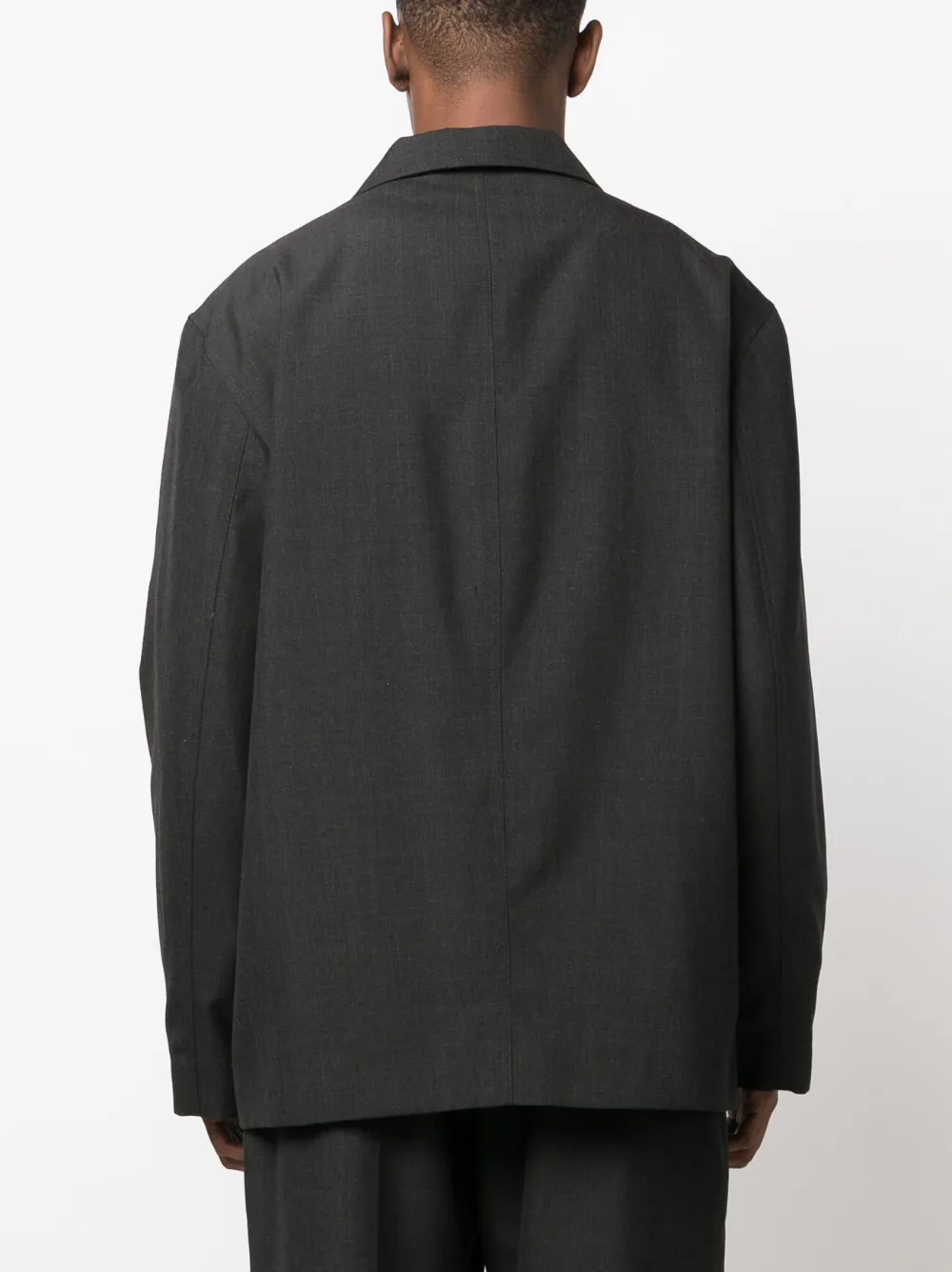 Lemaire Double Breasted Cotton Blend Blazer Farfetch