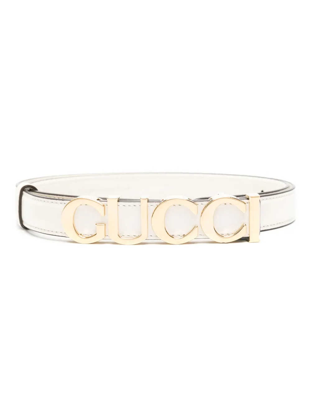 Gucci logo-lettering Leather Belt - Farfetch