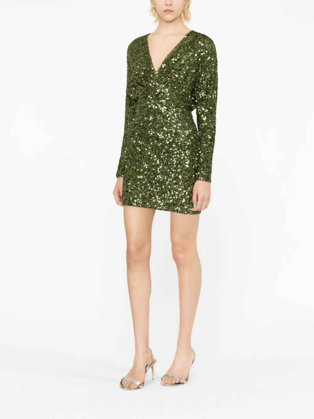 P.A.R.O.S.H. sequin-embellished Minidress | Green | FARFETCH
