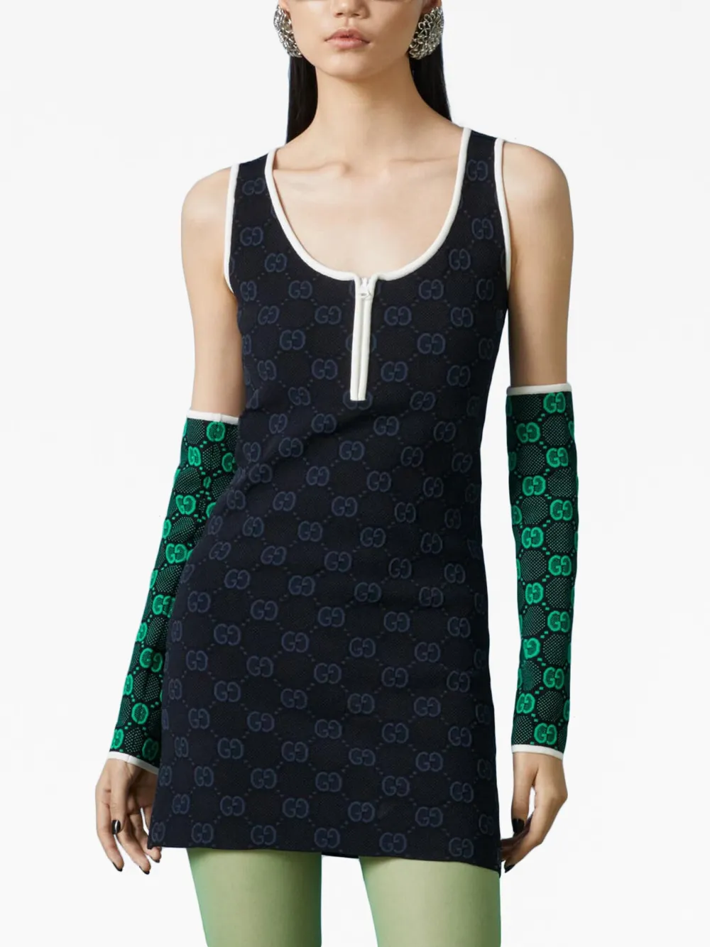 Gucci GG-jacquard Minidress | Black | FARFETCH UK