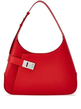 Ferragamo Large Hobo Leather Shoulder Bag | Red | FARFETCH CA