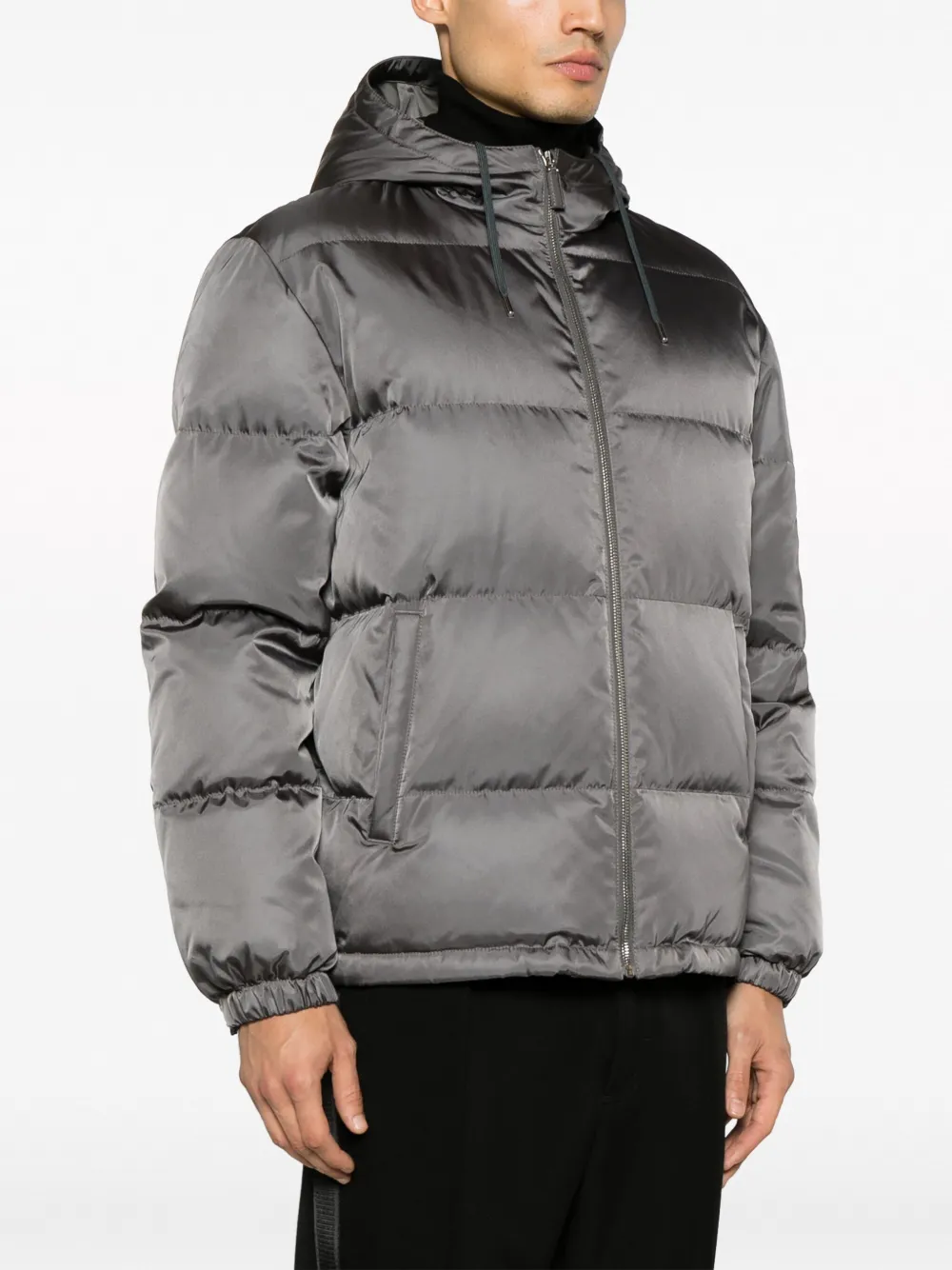 Prada Re-Nylon Down Jacket | Grey | FARFETCH UK