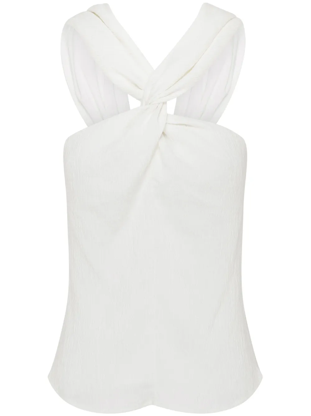 Anna Quan Crossover-neck Sleeveless Top In White | ModeSens