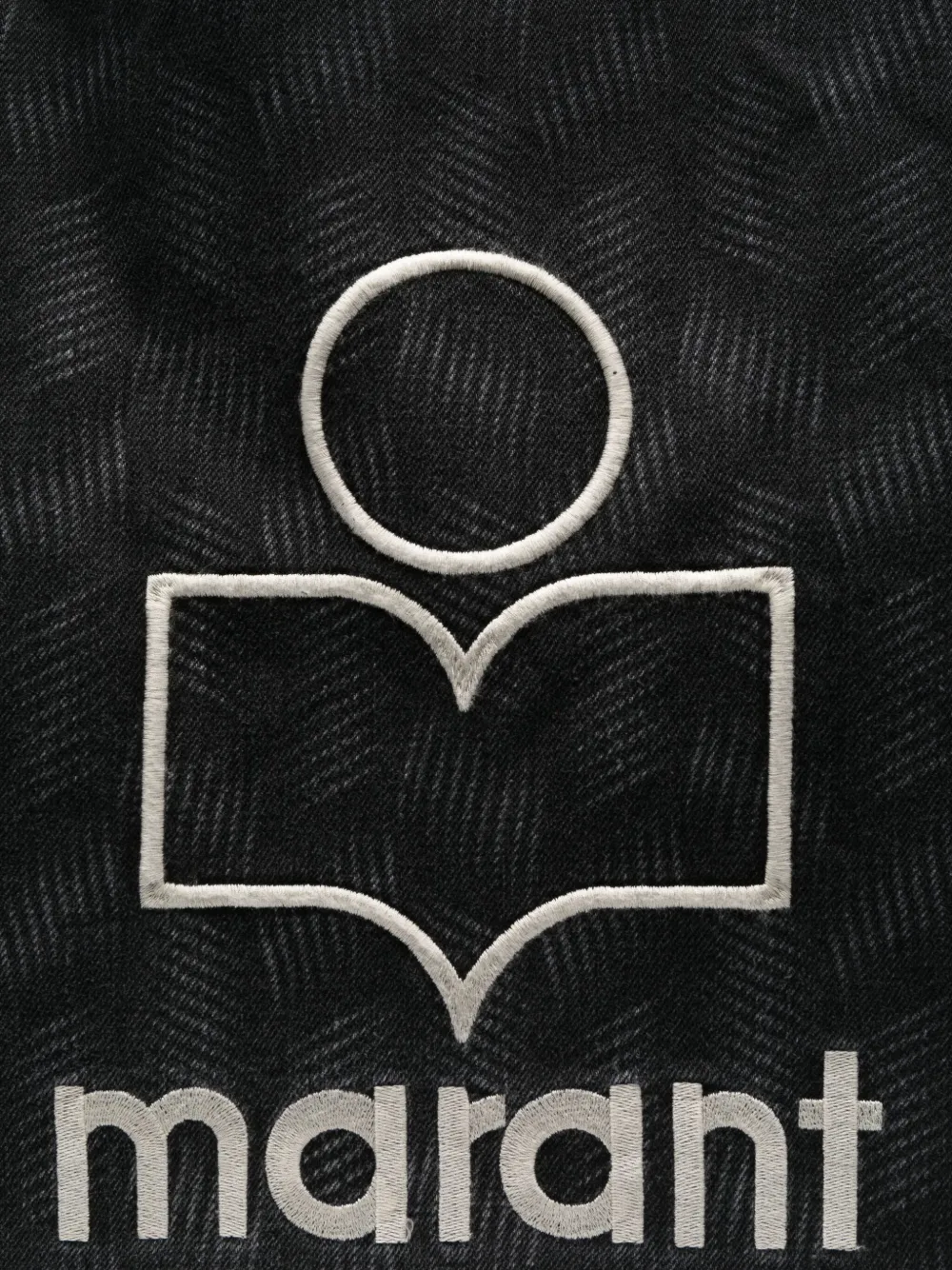 ISABEL MARANT logo-embroidered Denim Tote Bag | Black | FARFETCH UK