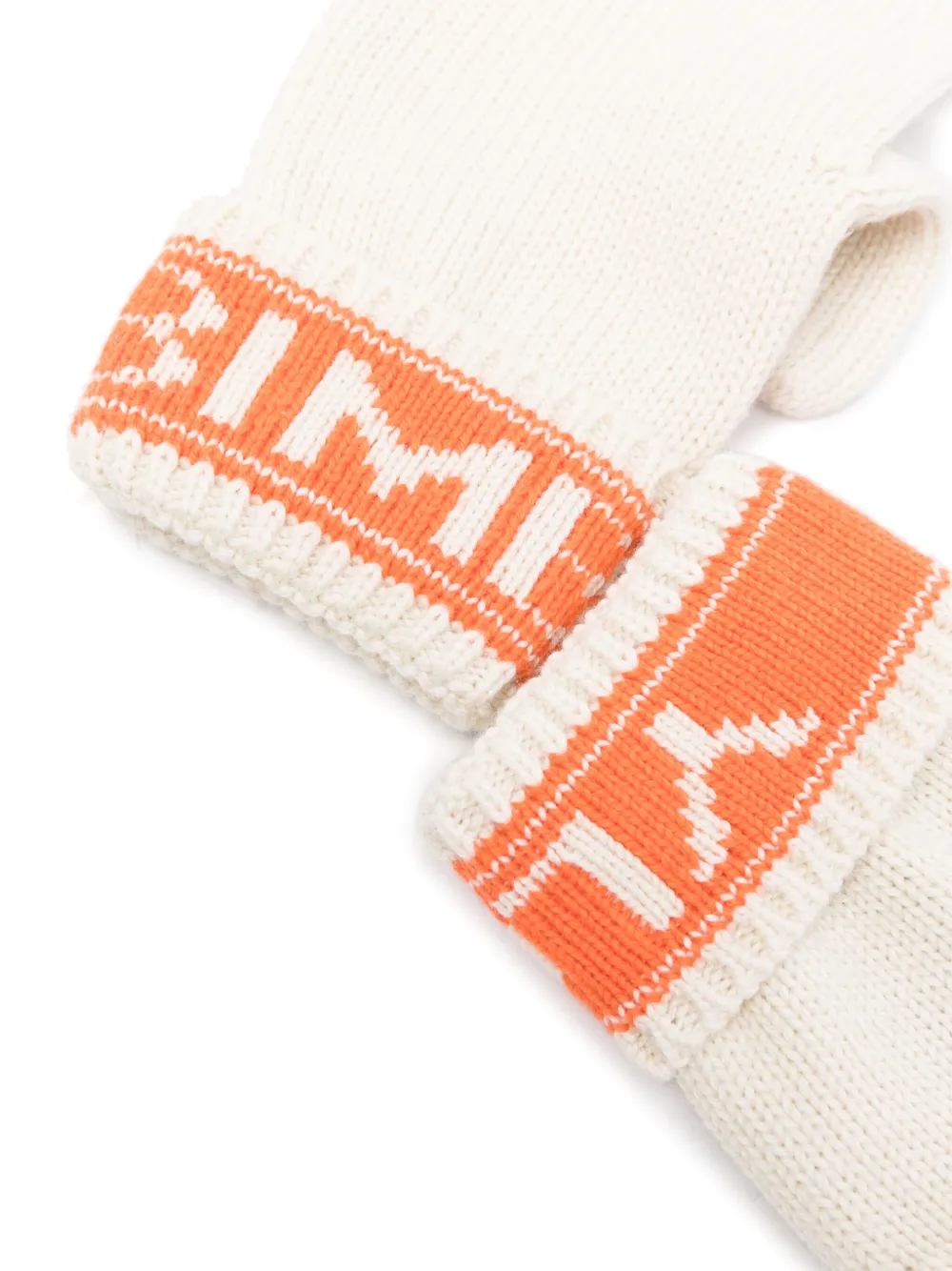 Bimba y Lola intarsia-knit Logo ribbed-cuffs Gloves - Farfetch