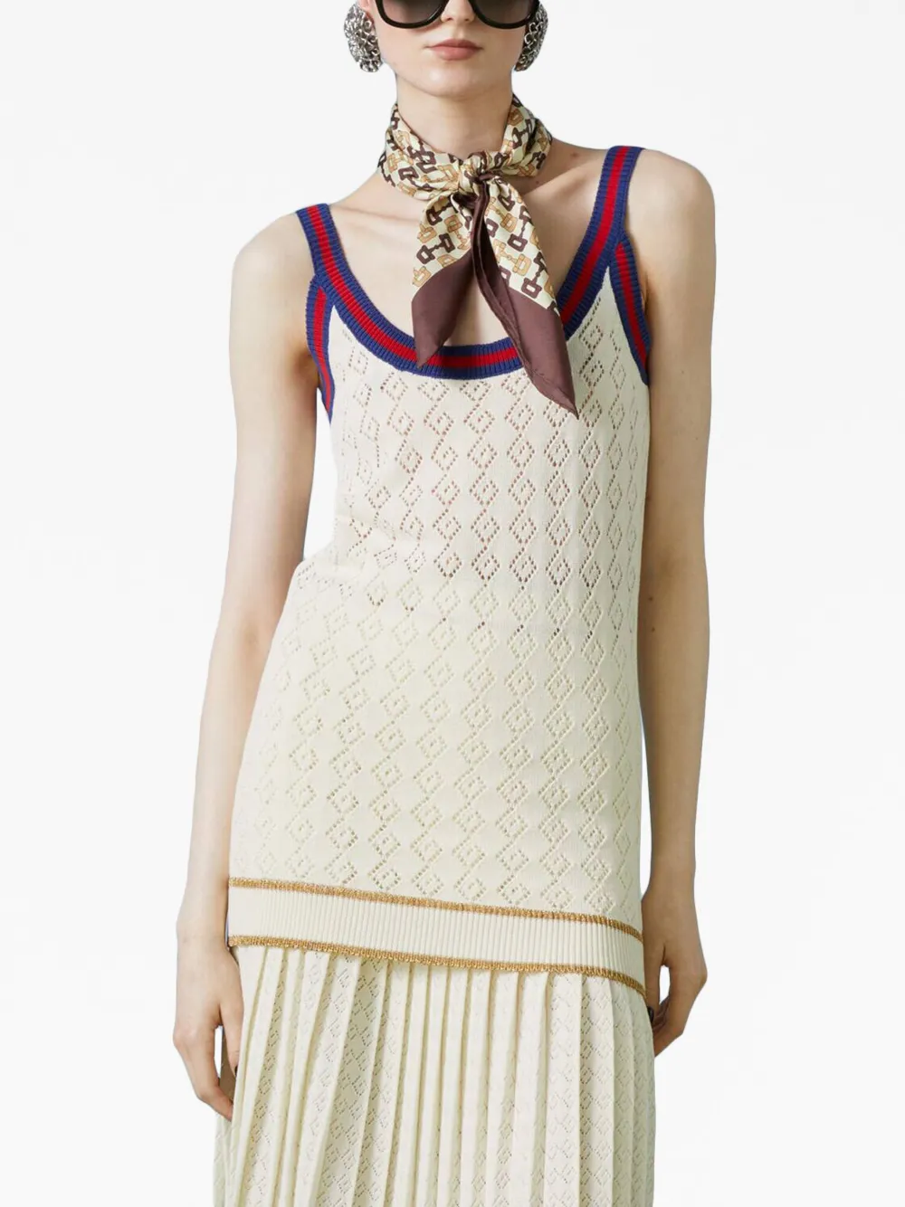 Gucci Top Con Motivo G Rhombus | Blanco | FARFETCH MX