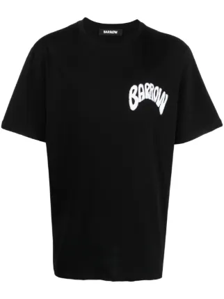 BARROW logo-print Cotton T-shirt | Black | FARFETCH AO