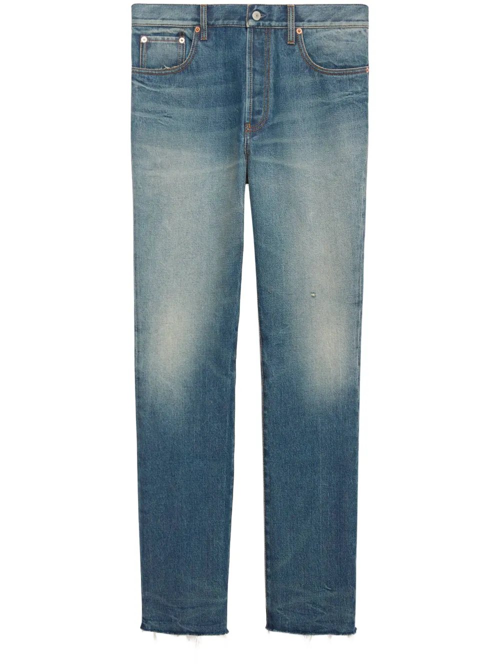 Gucci mid-rise straight-leg raw-cut Jeans - Farfetch