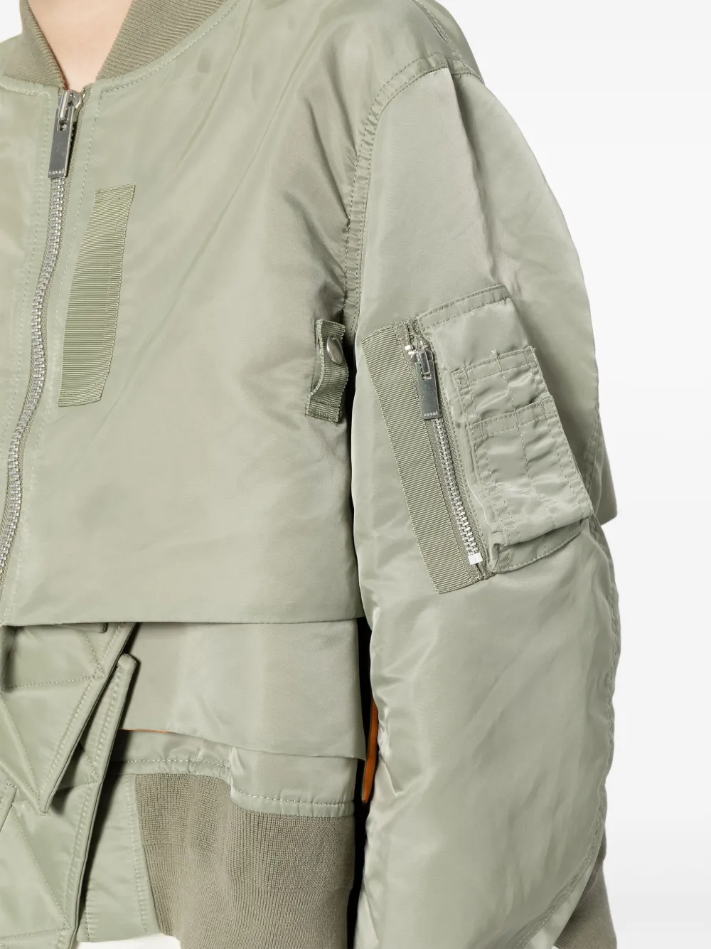 Sacai Layered Zipped Bomber Jacket - Farfetch