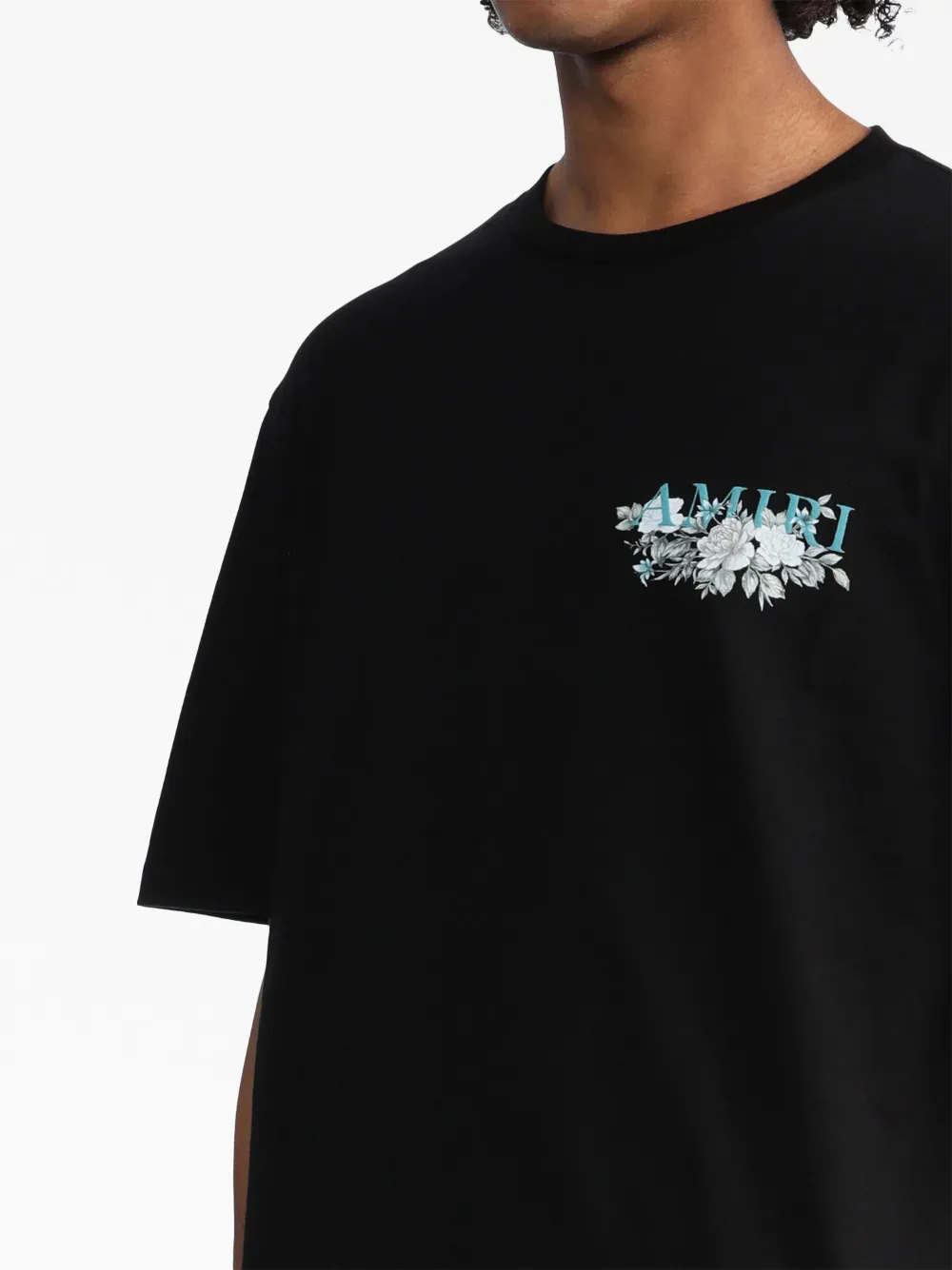 AMIRI Playera Con Logo y Estampado Floral | Negro | FARFETCH MX