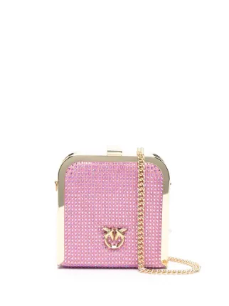 PINKO Mini Rhinestone Clutch Bag - Farfetch
