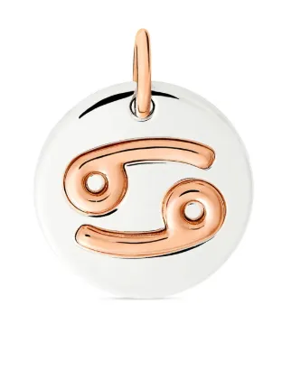 Dodo 9kt Rose Gold And Sterling Silver Zodiac Cancer Charm | Silver ...