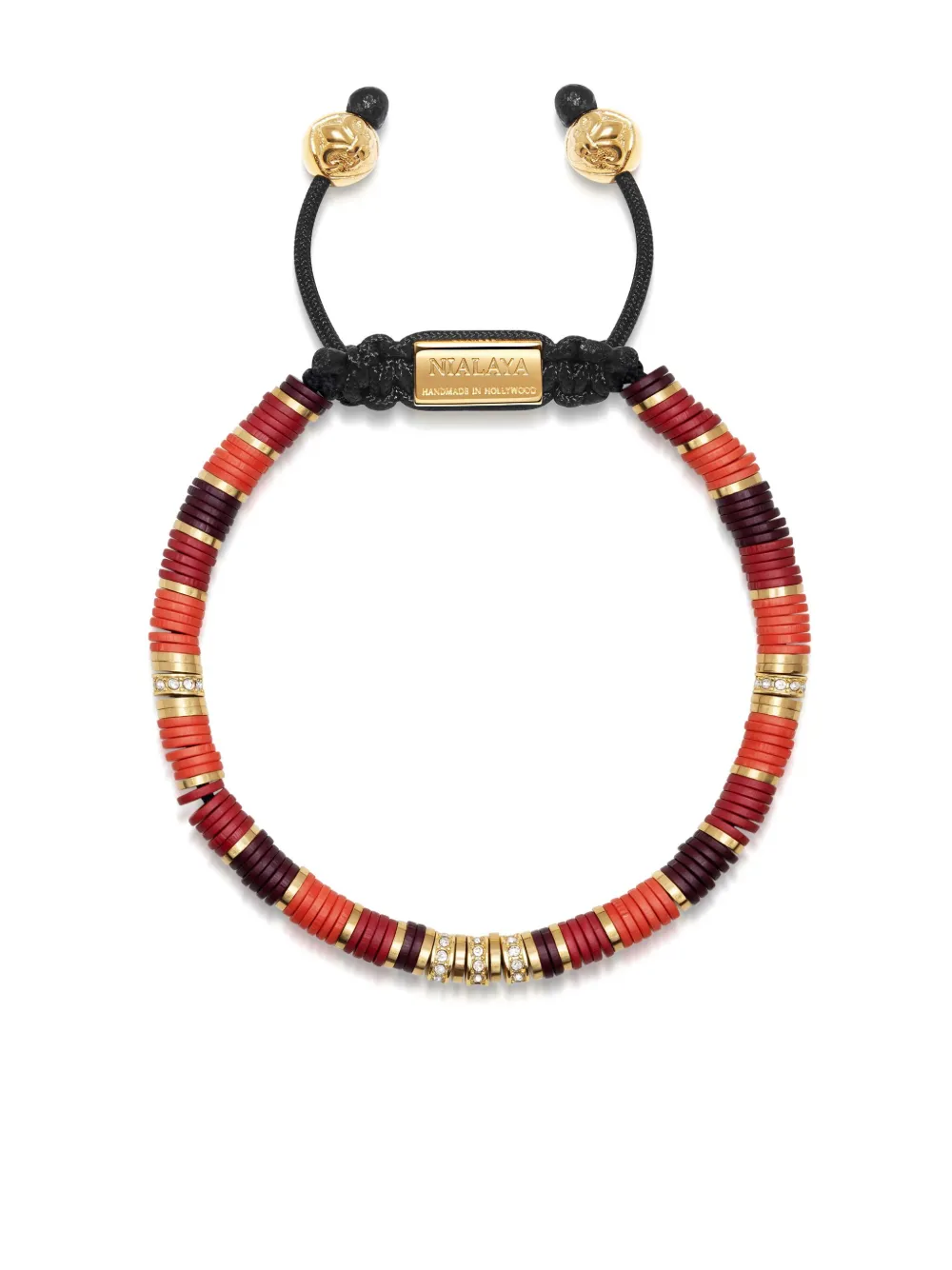 Nialaya Jewelry logo标牌珠饰手链 | 黑色 | FARFETCH CN