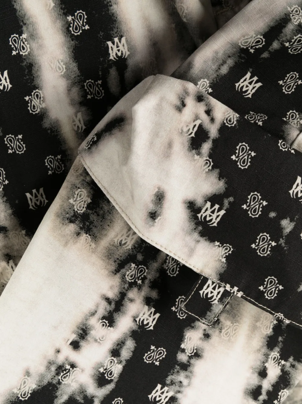 AMIRI monogram-pattern Cotton Cargo Trousers - Farfetch