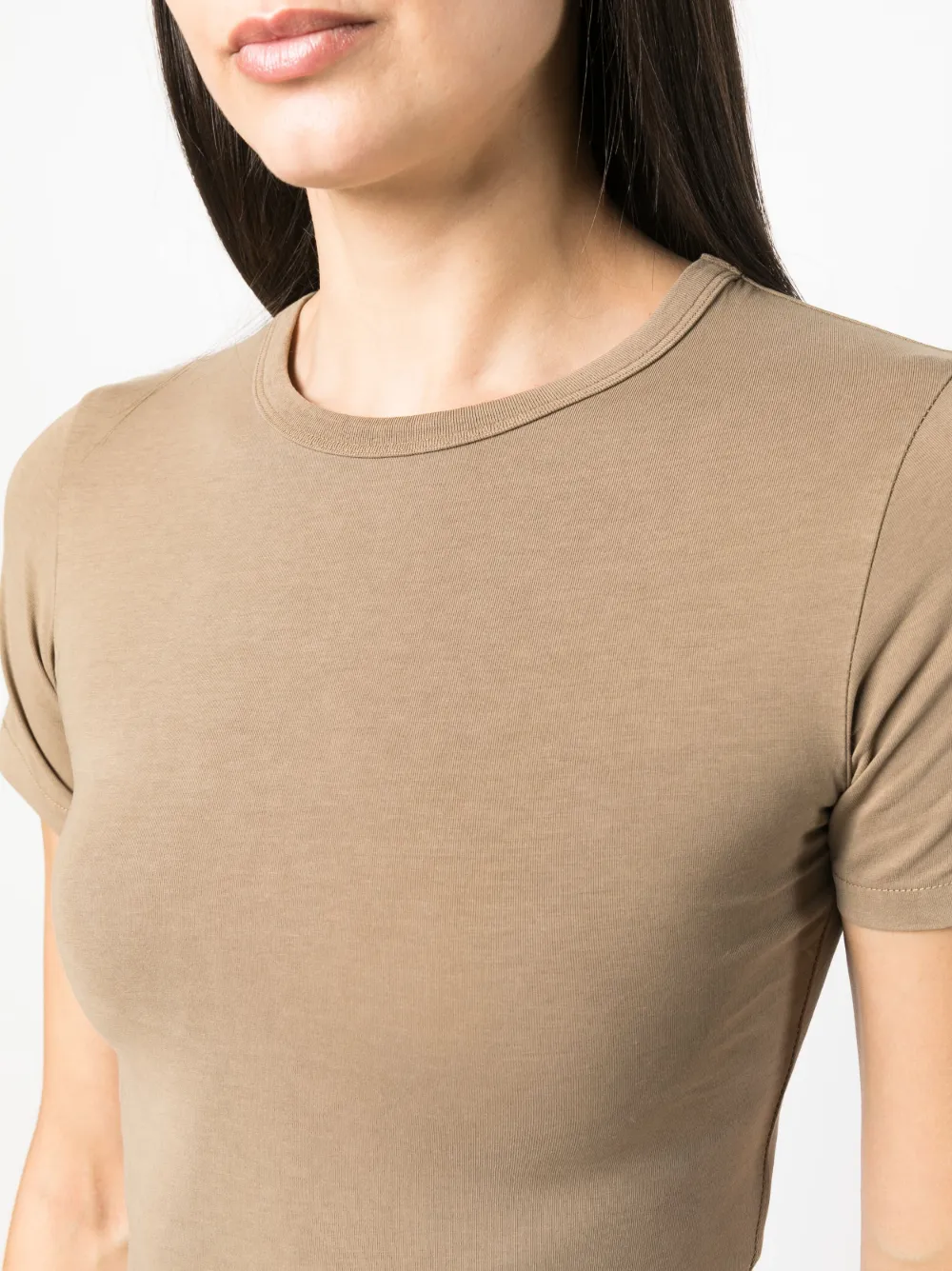 Entire Studios 라운드 넥 크롭 티셔츠 - 페칭