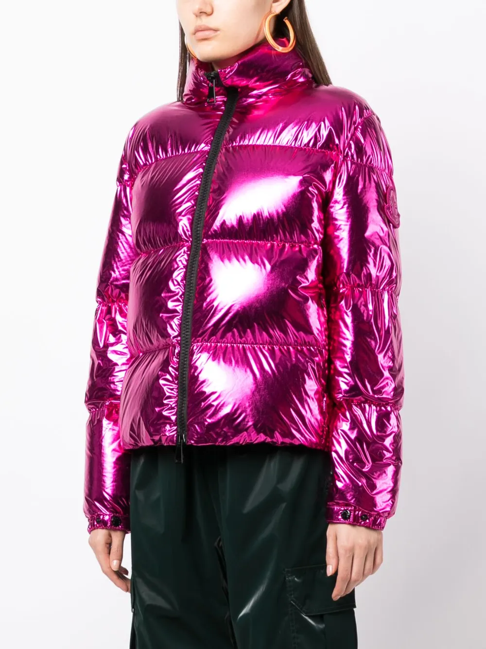 Moncler Muse High-shine Puffer Jacket In Pink | ModeSens