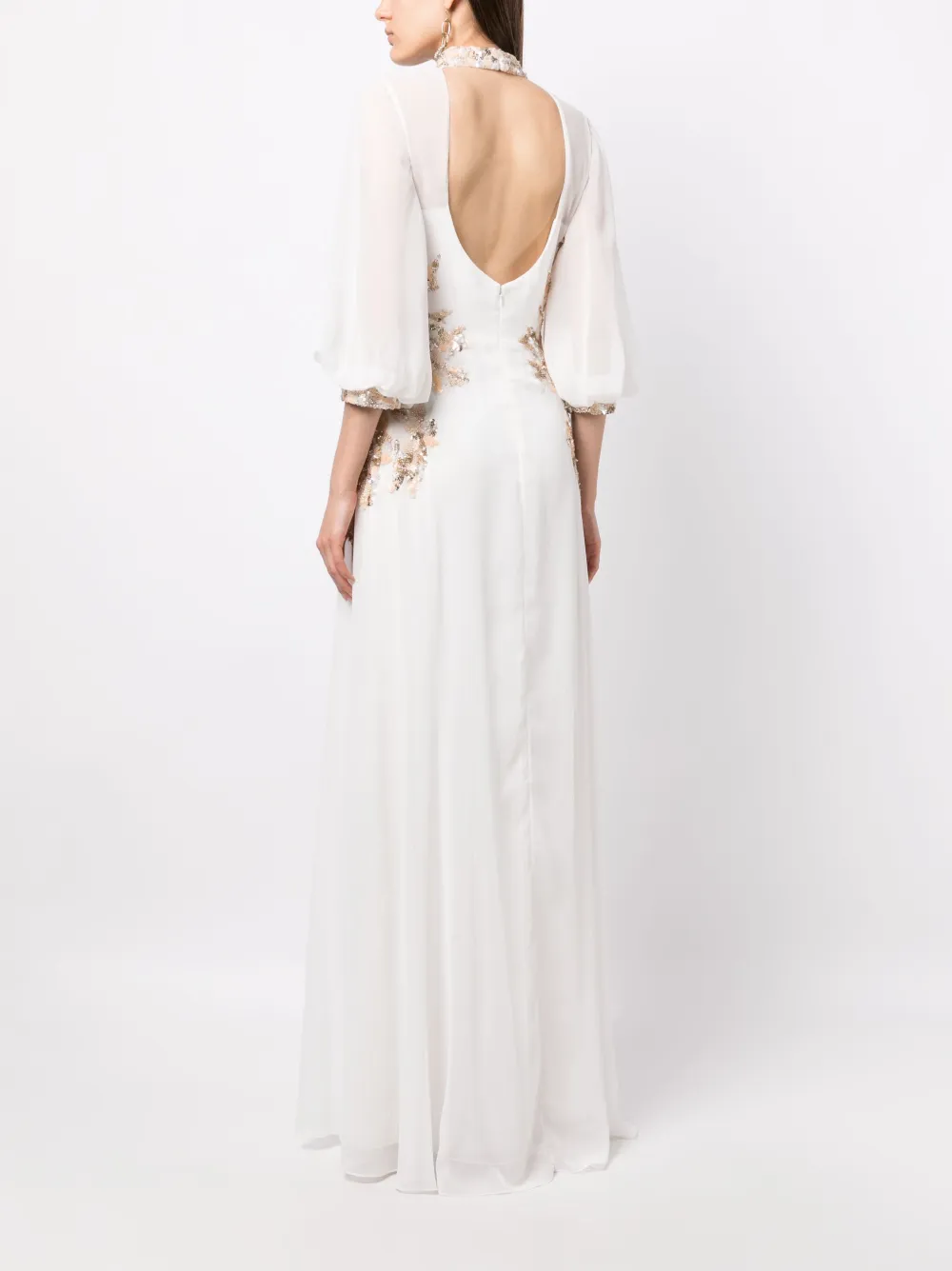 Saiid Kobeisy Georgette sequin-embellished Dress - Farfetch