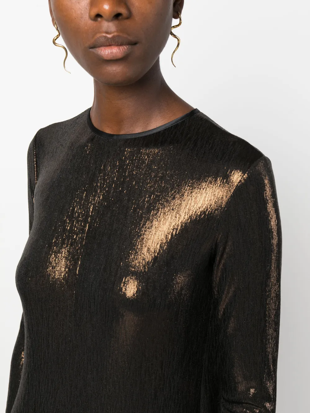 Forte Forte metallic-finish Midi Dress - Farfetch