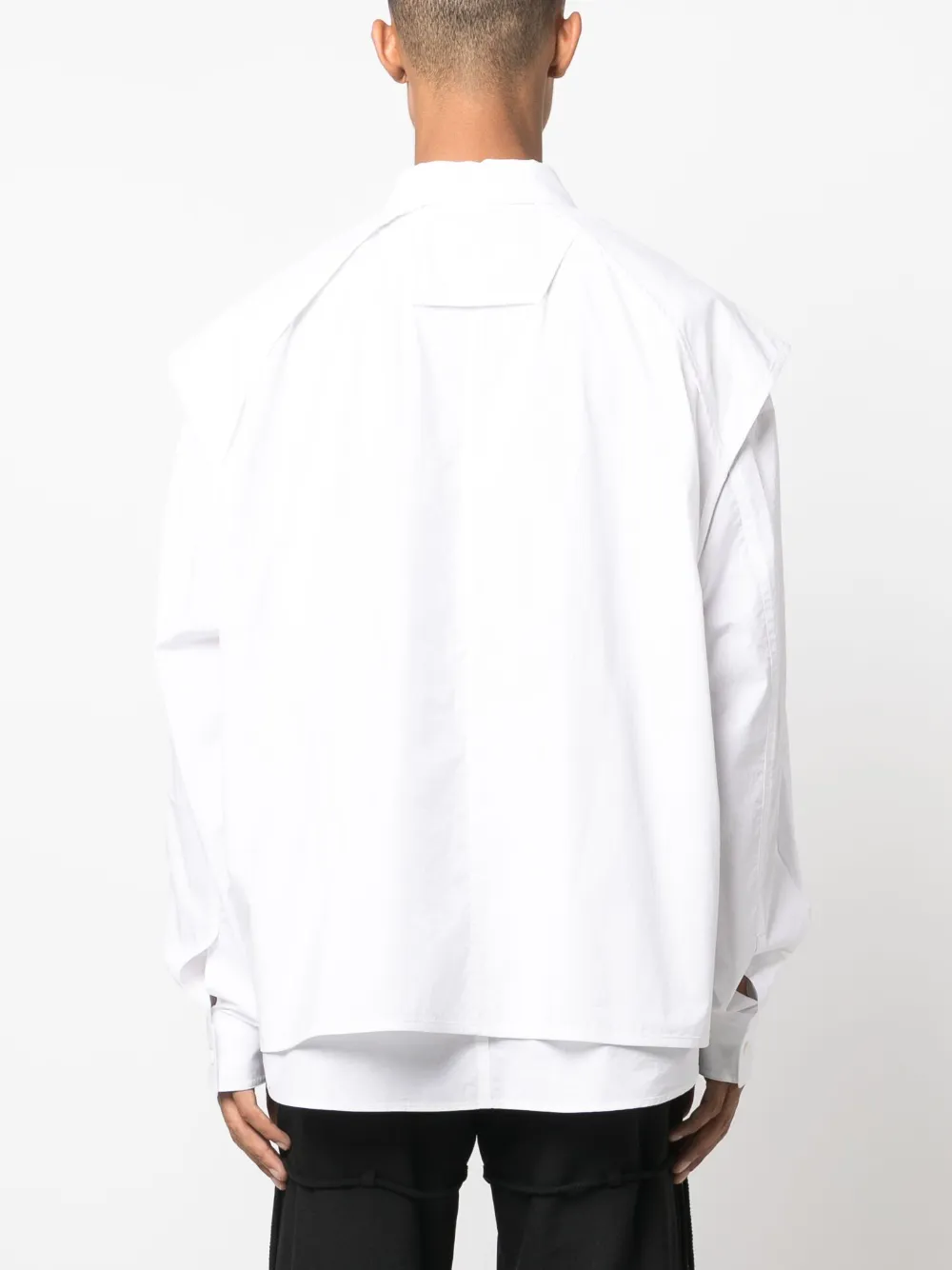 Juun.J overlapping-panel Cotton Shirt - Farfetch