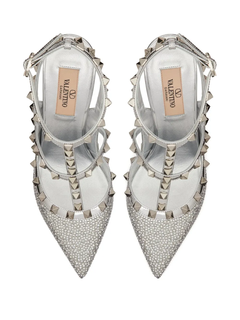 Valentino Garavani Rockstud 100mm crystal-embellished Pumps Valentino Garavani Rockstud 100mm crystal-embellished Pumps