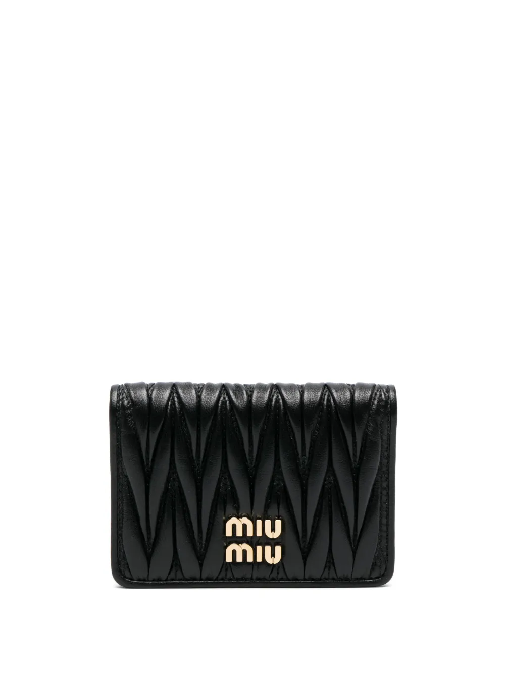 Miu Miu logo-plaque matelassé-effect Wallet - Farfetch