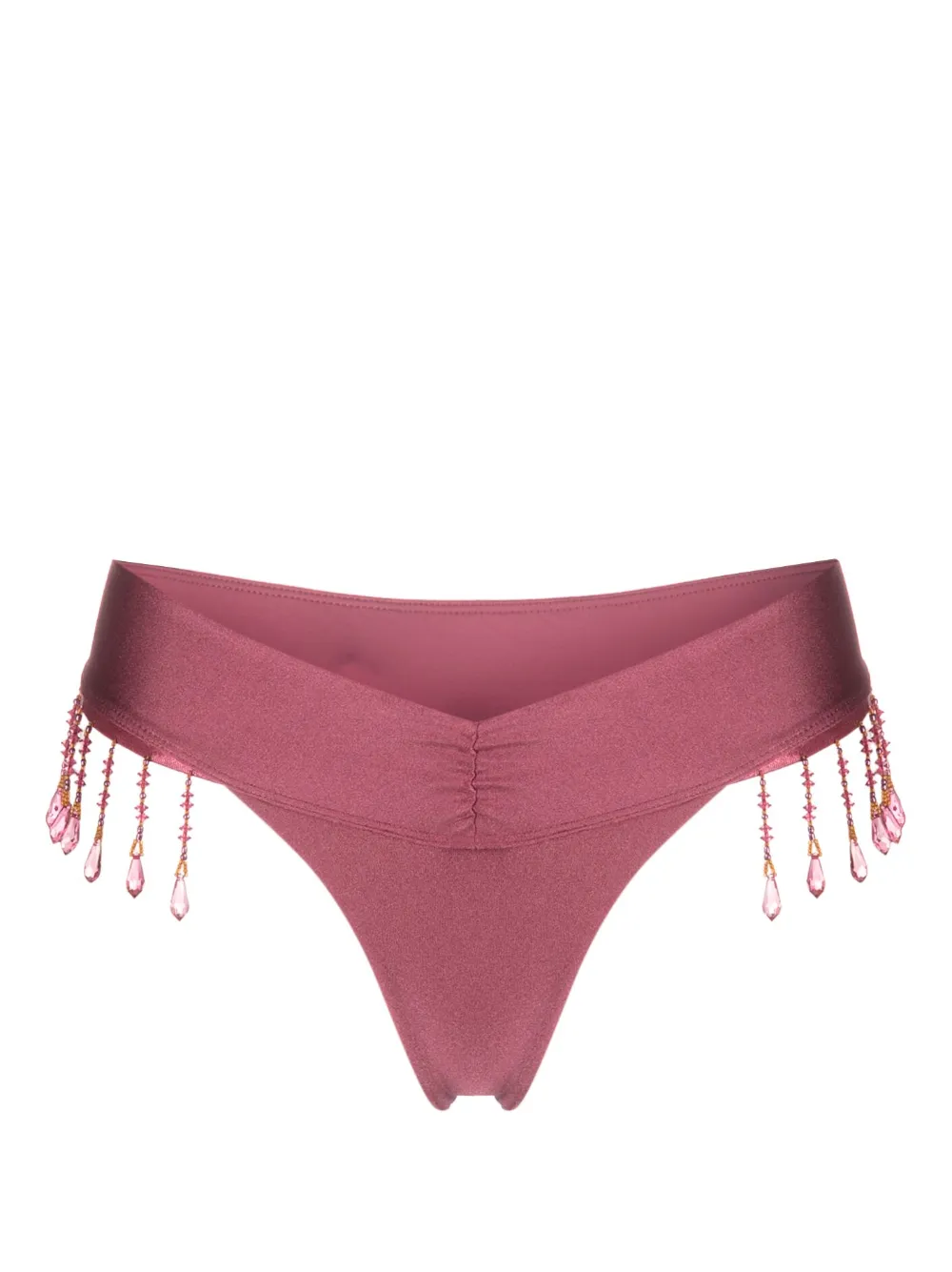 Frankies Bikinis Bead Embellished Bikini Bottoms Farfetch