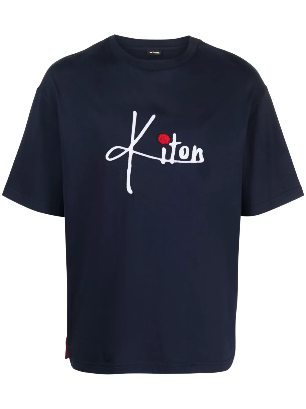 Kiton logo-embroidered Cotton T-shirt - Farfetch