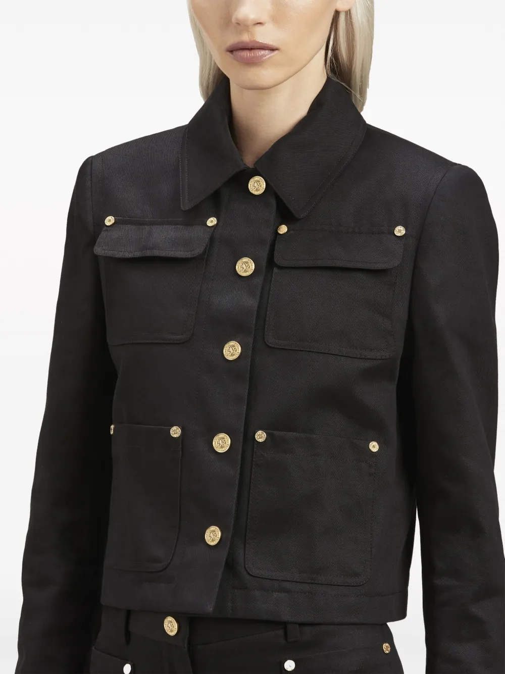 Palm Angels cotton-drill Jacket | Black | FARFETCH