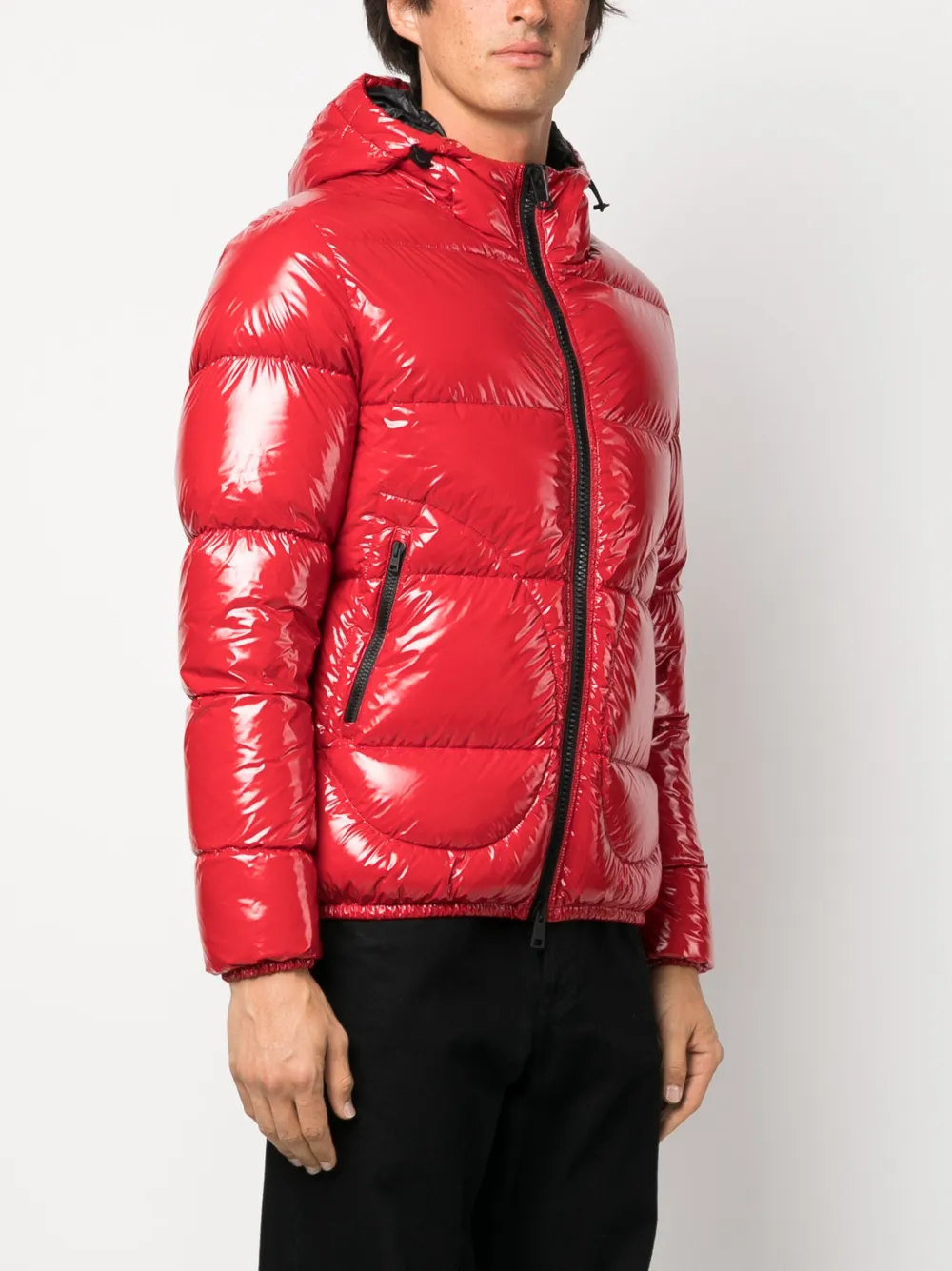 Herno logo-patch Padded Hooded Jacket - Farfetch
