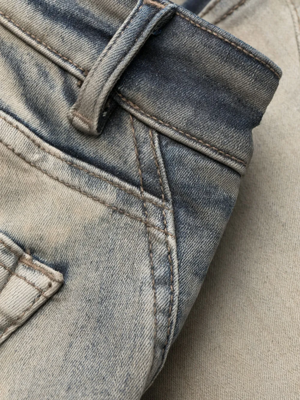 Rick Owens DRKSHDW Bias ミッドライズ ストレートジーンズ Rick Owens DRKSHDW Bias ミッドライズ ストレートジーンズ