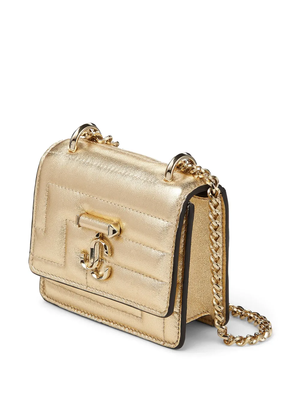 Jimmy Choo Avenue Quad Quilted Leather Mini Bag | Gold | FARFETCH
