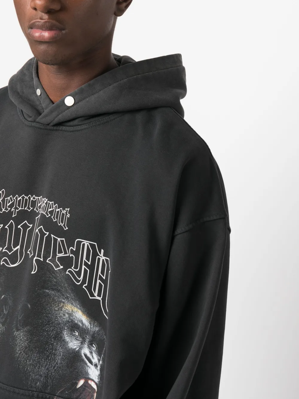 Represent Mayhem graphic-print Hoodie | Black | FARFETCH