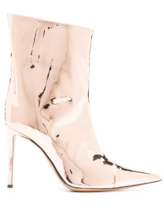 Alexandre Vauthier Alex 100mm Metallic knee-high Boots | Pink | FARFETCH