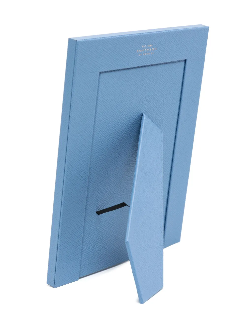 Smythson Medium Panama Leather Photo Frame | Blue | FARFETCH