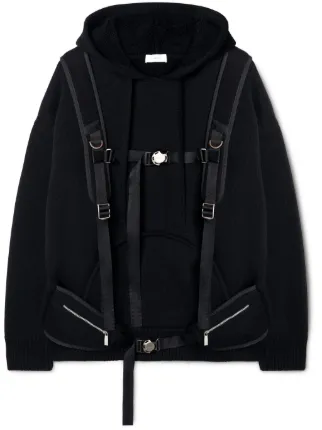 Off-White Harness Knitted Cotton Hoodie - Farfetch