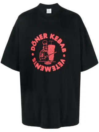 VETEMENTS Playera Doner Kebab | Negro | FARFETCH MX