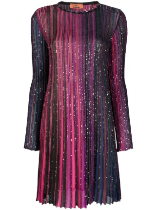 Missoni sequin-embellished Pleated Minidress - Farfetch