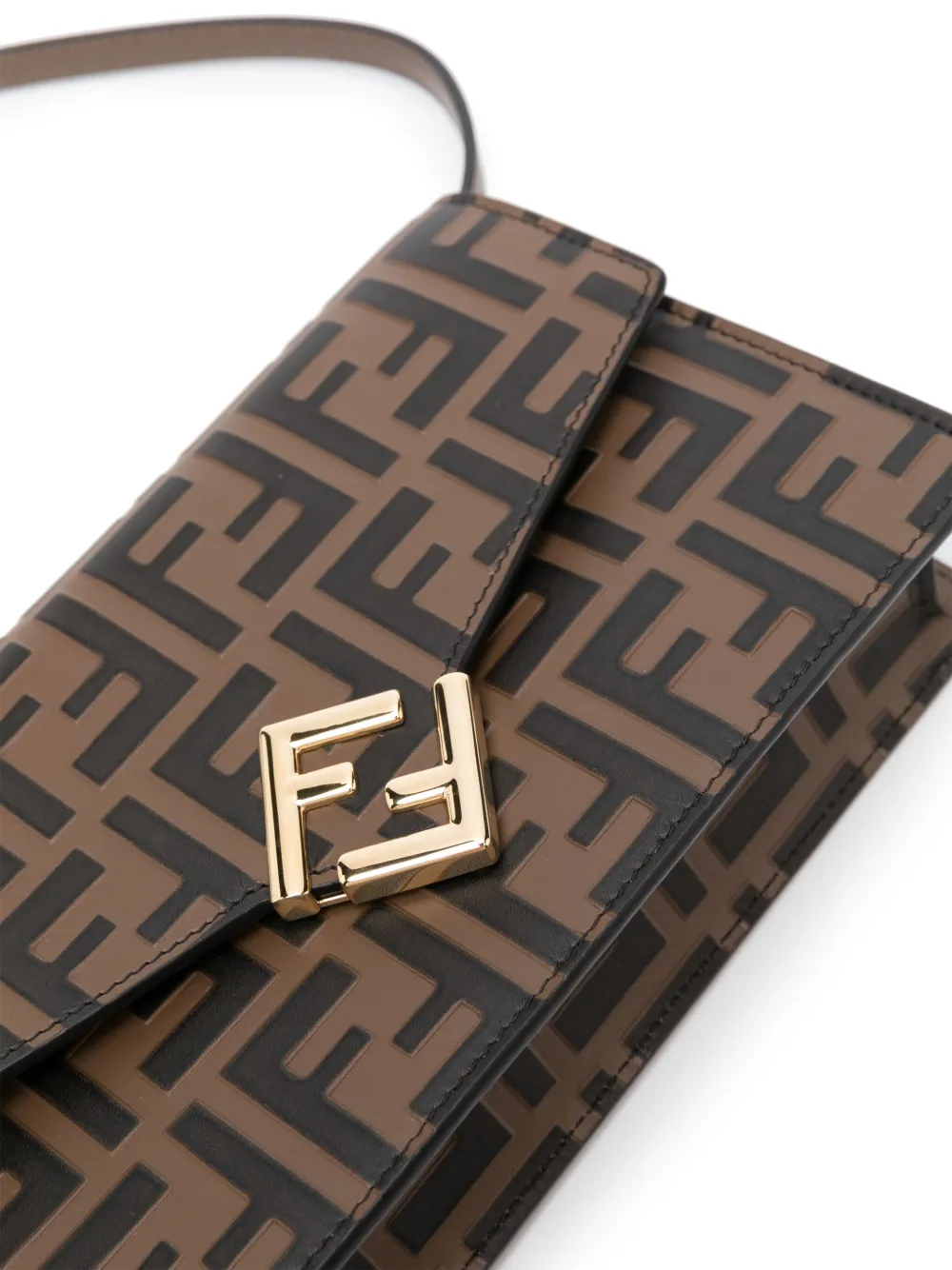 FENDI FF Diamonds Wallet On Chain Bag | Brown | FARFETCH