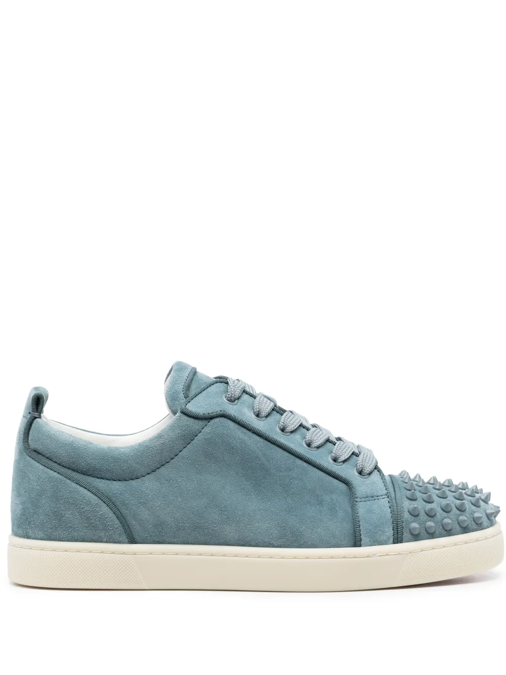 Christian Louboutin Spike stud-embellished Suede Sneakers | Blue | FARFETCH