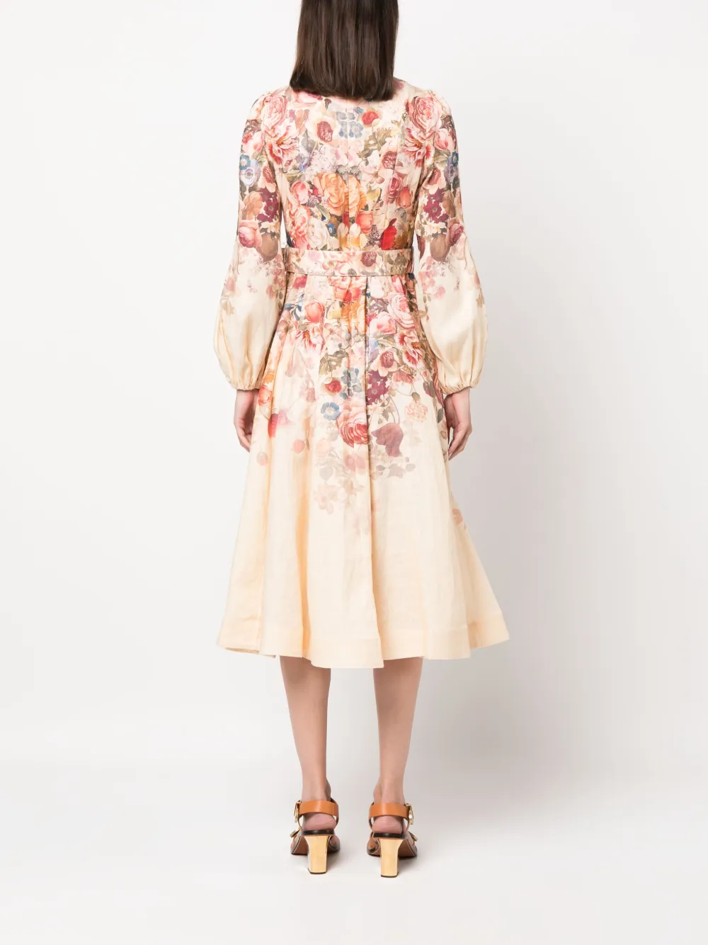 ZIMMERMANN Luminosity floral-print Midi Dress - Farfetch