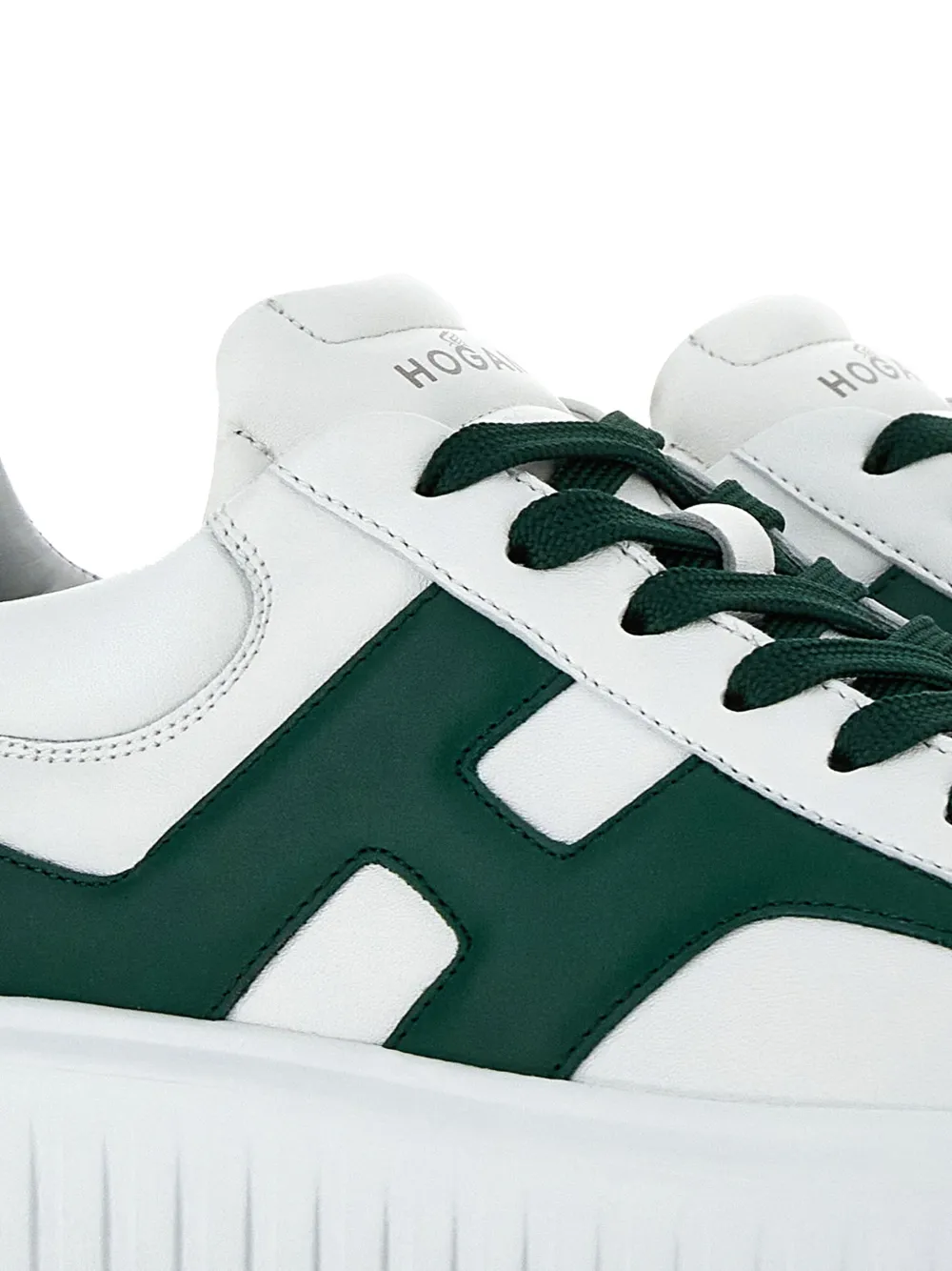 Hogan H-Stripes Leather Sneakers | White | FARFETCH