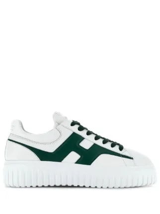Hogan H-Stripes Leather Sneakers | White | FARFETCH