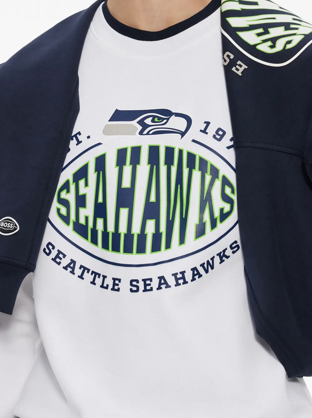 BOSS x NFL logo-patch Sweatshirt - Farfetch