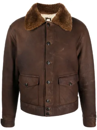 Ralph Lauren RRL Peyton Leather Jacket | Brown | FARFETCH AO
