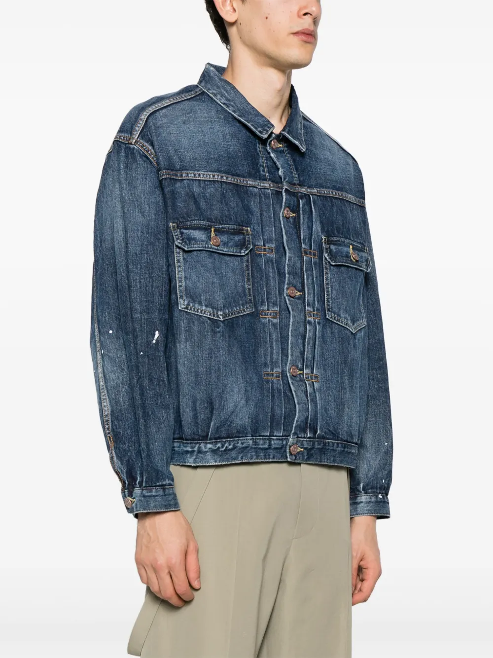 Visvim Jeansjacke Mit Farbklecksen - Farfetch