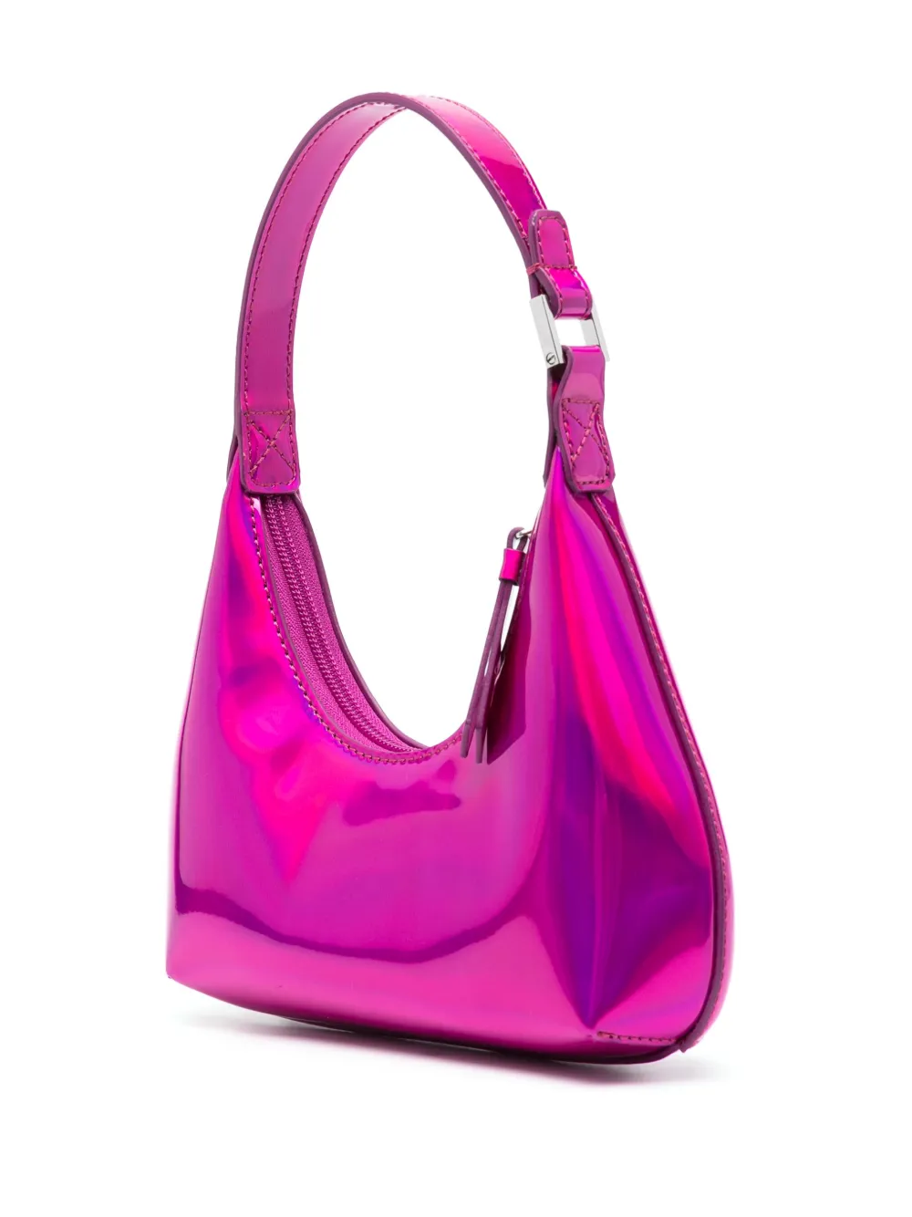 BY FAR metallic-finish Shoulder Bag | Pink | FARFETCH