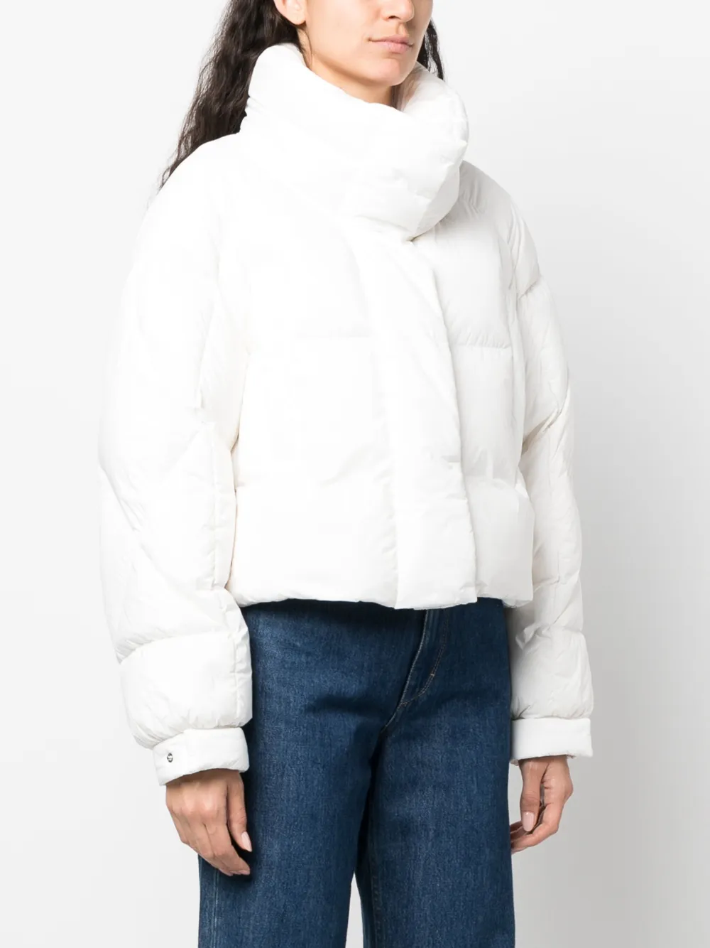 Bacon Puffa Ring Puffer Jacket In White | ModeSens