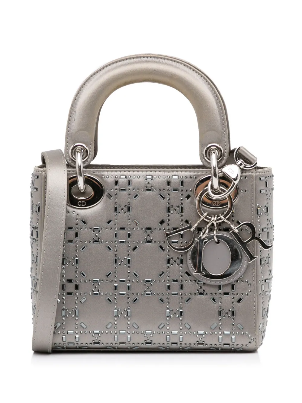 Christian Dior 2019 pre-owned Mini Lady Dior Embellished Tote Bag ...