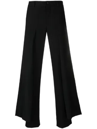Comme Des Garçons Homme Plus draped-panel slim-fit Wool Comme Des Garçons Homme Plus draped-panel slim-fit Wool